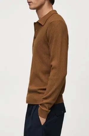 Mango Rib Polo Sweater