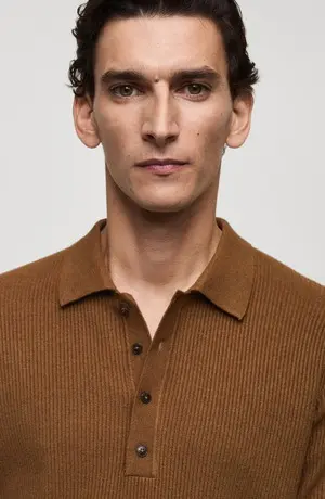 Mango Rib Polo Sweater