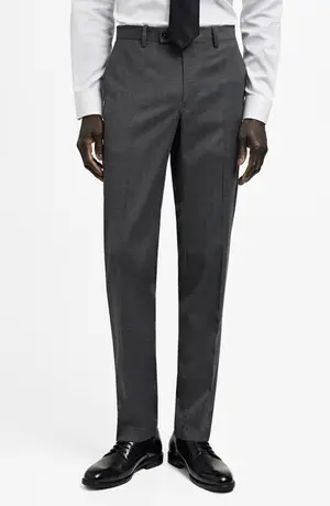 Mango Milan Slim Fit Suit Pants - Grey