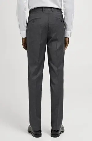Mango Milan Slim Fit Suit Pants - Grey