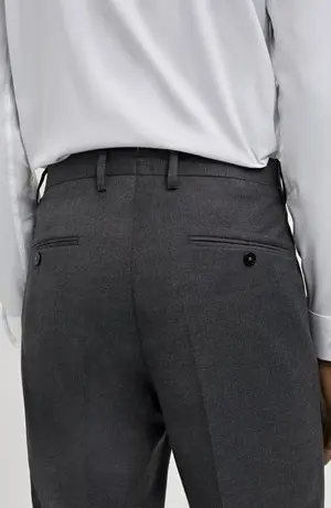 Mango Milan Slim Fit Suit Pants - Grey