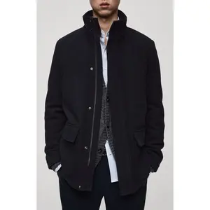 Mango Straight Hem Coats For Men