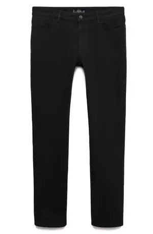 Mango Patrick Slim Fit Jeans - Black Denim