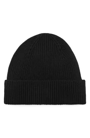 Mango MANGO Ribbed Beanie Black