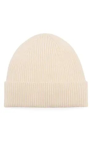 Mango Ribbed Beanie - Off White