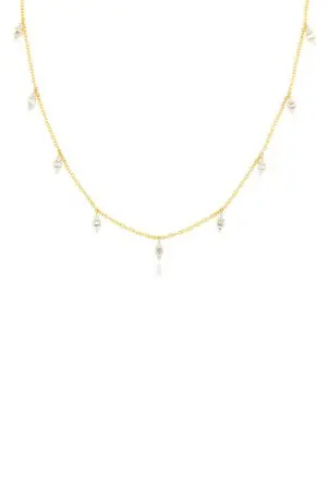 Ef Collection Diamond Mia Necklace - 14k Yellow Gold