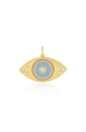Ef Collection Jumbo Diamond Evil Eye Charm - 14k Yellow Gold