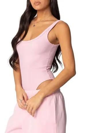 EDIKTED Lakely Rib Tank Bodysuit