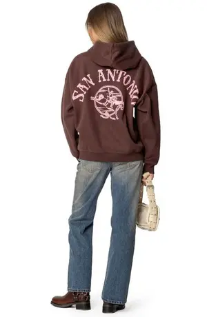EDIKTED San Antonio Graphic Hoodie