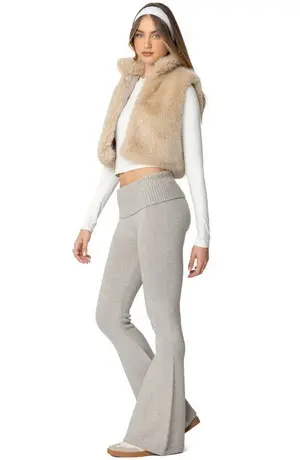 EDIKTED Cassandra Crop Faux Fur Vest