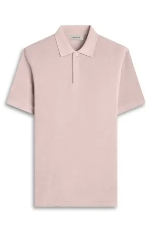 Bugatchi Cotton Blend French Terry Polo - Sand