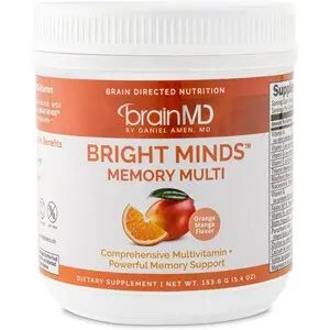 BRAINMD Bright Minds Memory Multi Orange Mango 153.6 Grams - One-color