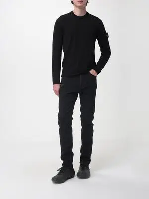 Stone Island Cotton Crew Neck Pullover - Black