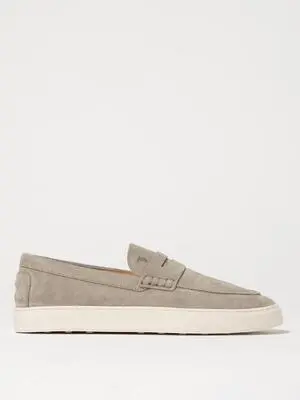 TOD'S Tod's Suede Loafers With Embossed Logo Sand