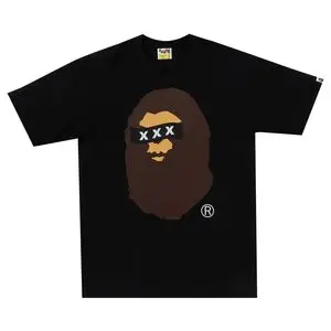 A BATHING APE X God Selection Xxx Ape Head Tee - Black
