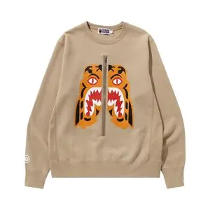 A BATHING APE Tiger Crewneck - Tan
