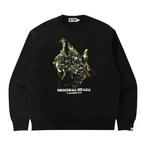 A BATHING APE Unkle Pointman Logo Relaxed Crewneck - Black