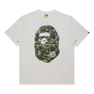 A BATHING APE Abc Camo Big Ape Head Tee - White