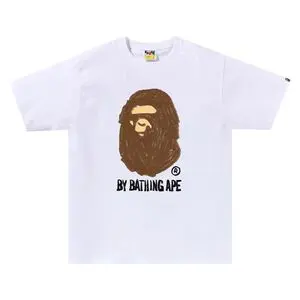 A BATHING APE Hand Draw Bathing Ape Tee - White