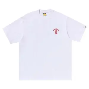A BATHING APE College One Point Relaxed Fit Tee - White