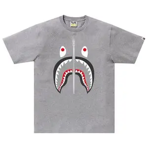 A BATHING APE Shark Tee - Grey