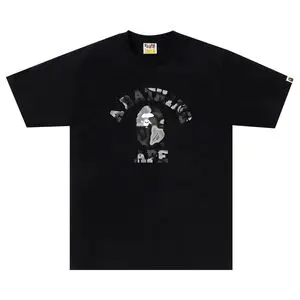 A BATHING APE Liquid Camo College Tee - Black