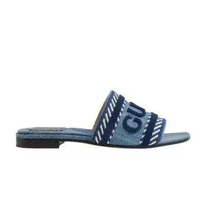 Gucci Script Slide Sandal - Blue