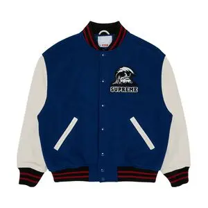 Supreme Wave Varsity Jacket - Blue