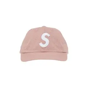 Supreme Seersucker S Logo 6-panel Cap - Pink