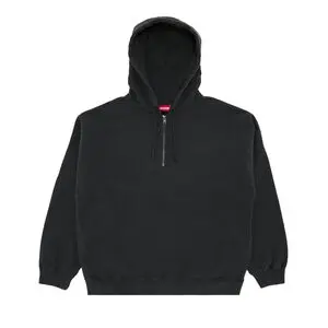 Supreme Wrapped Half Zip Hooded Sweatshirt 'washed - Black