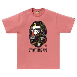 BAPE Hand Draw Pattern By Bathing Ape Tee 'pink' Pink