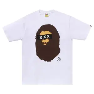 A BATHING APE X God Selection Xxx Ape Head Tee - White