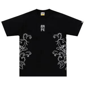 A BATHING APE Souvenir Koi Fish Tee - Black