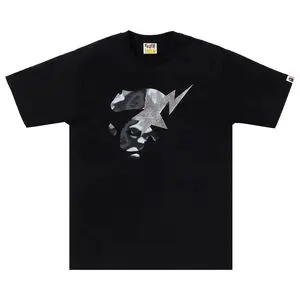 A BATHING APE Liquid Camo Ape Face Sta Tee