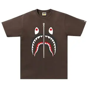 A BATHING APE Shark Tee - Brown