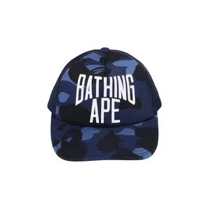 A BATHING APE Color Camo Nyc Logo Mesh Cap - Blue