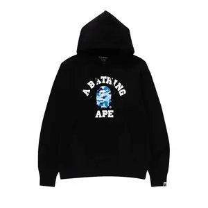 A BATHING APE Abc Camo College Organic Pullover Hoodie - Black