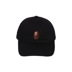 A BATHING APE Ape Head Panel Cap - Black