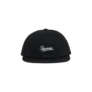 Supreme Script Logo 6-panel Cap - Black