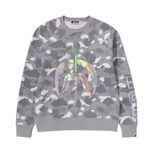 A BATHING APE City Camo Shark Crewneck - Grey