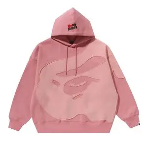 A BATHING APE Head Patch Pullover Hoodie - Pink