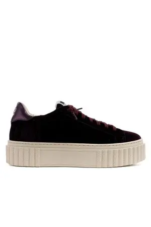 P448 Creeper Platform Sneakers - Velvet Burgundy