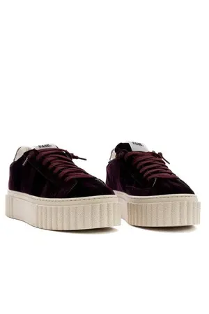P448 Creeper Platform Sneakers - Velvet Burgundy