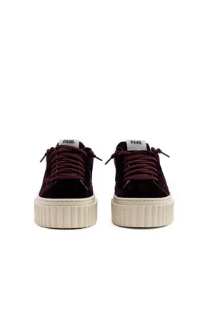 P448 Creeper Platform Sneakers - Velvet Burgundy