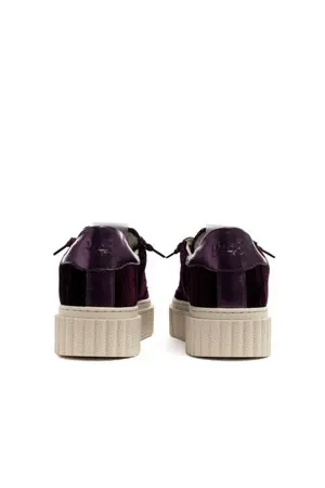 P448 Creeper Platform Sneakers - Velvet Burgundy