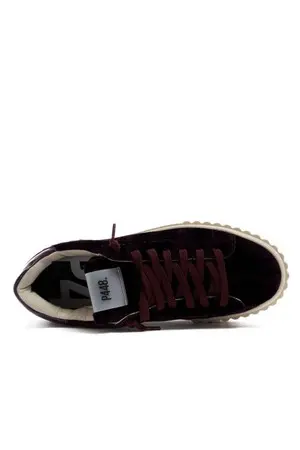 P448 Creeper Platform Sneakers - Velvet Burgundy
