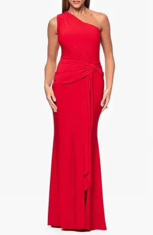 XSCAPE EVENINGS One-shoulder Gown