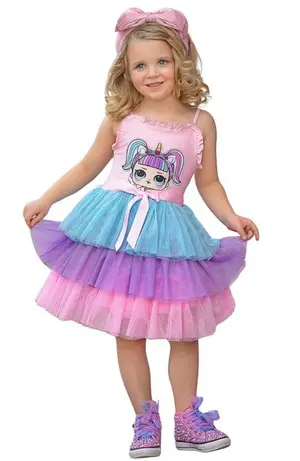 Mia Belle Girls Paneled Day Dresses