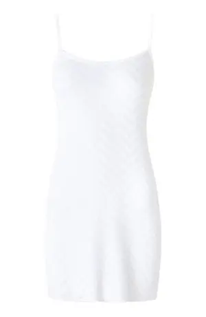 Missoni Tonal Chevron Sleeveless Mini-dress - White