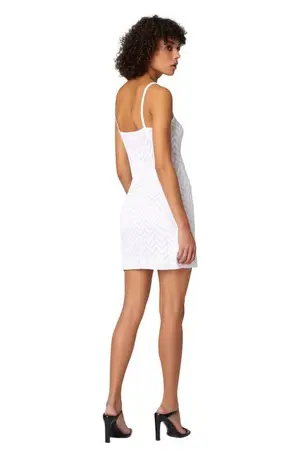 Missoni Tonal Chevron Sleeveless Mini-dress - White